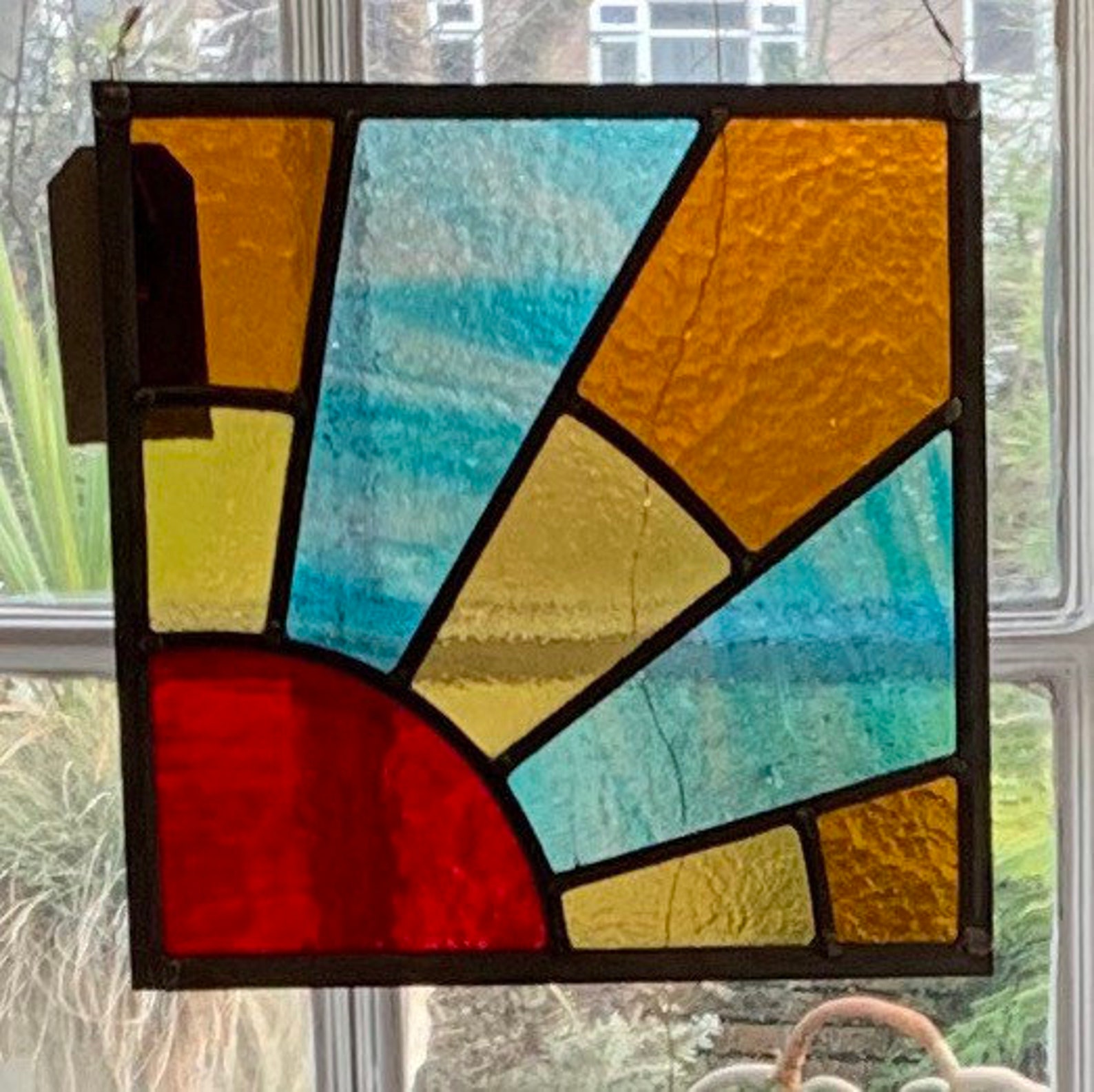Sunrise/sunset/stained Glass/window Hanging - Etsy
