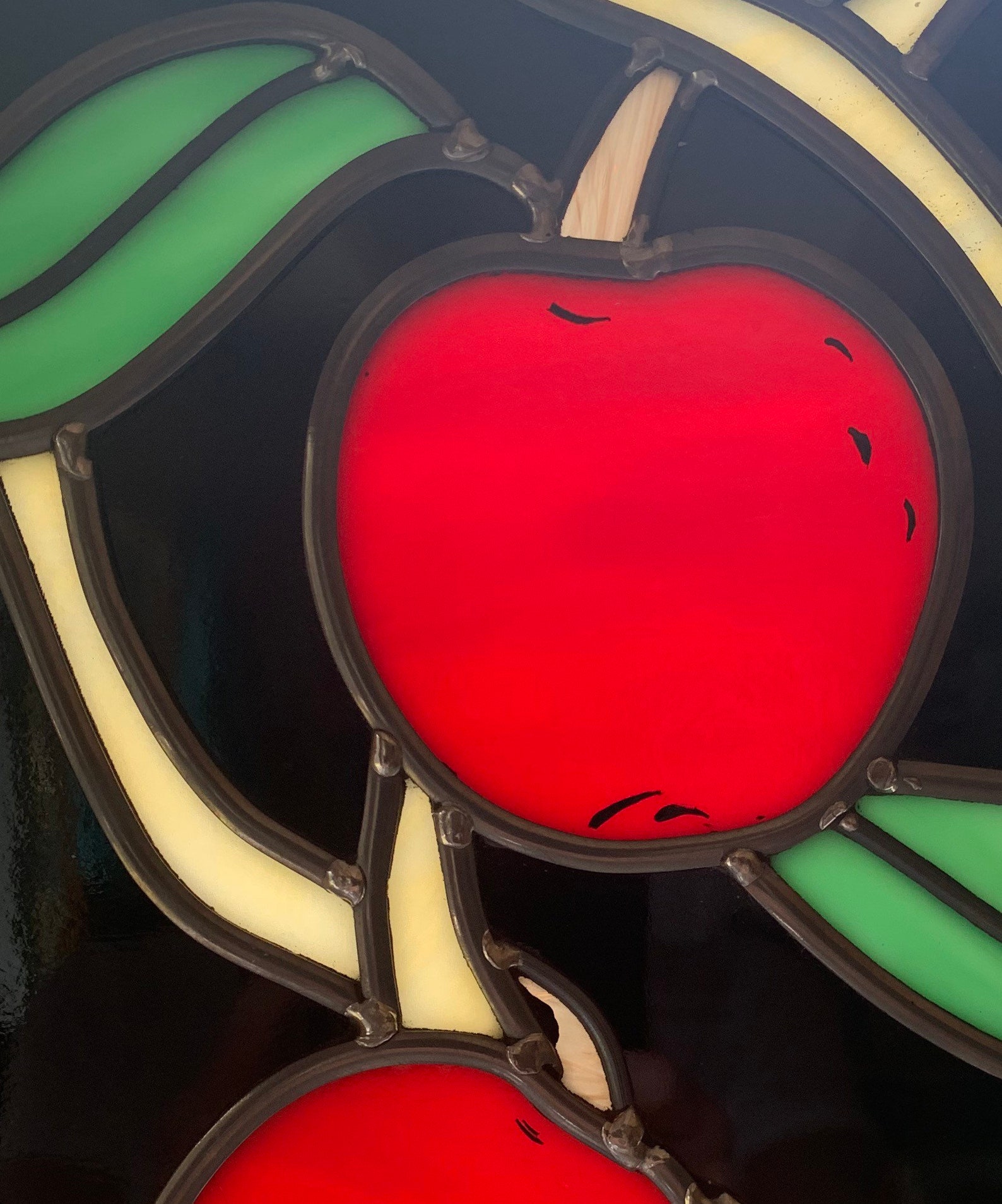 Stained Glass Apple Panel/window Hanging/apples/glass Apples - Etsy