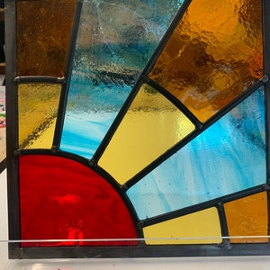 Sunrise/sunset/stained Glass/window Hanging - Etsy