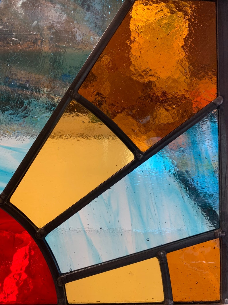 Sunrise/sunset/stained Glass/window Hanging - Etsy