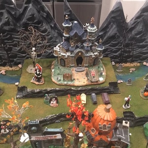Halloween Village Display Platform for Lemax Spooky Town and Dept 56 ...