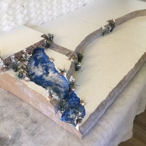 Christmas Village Display Platform With River Large 44x20 Inches , for ...