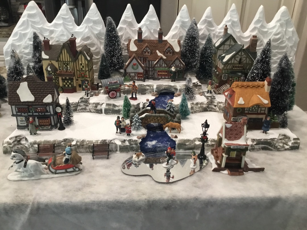 Christmas Village Display Platform for Lemax Dept 56 Dickens Snow ...
