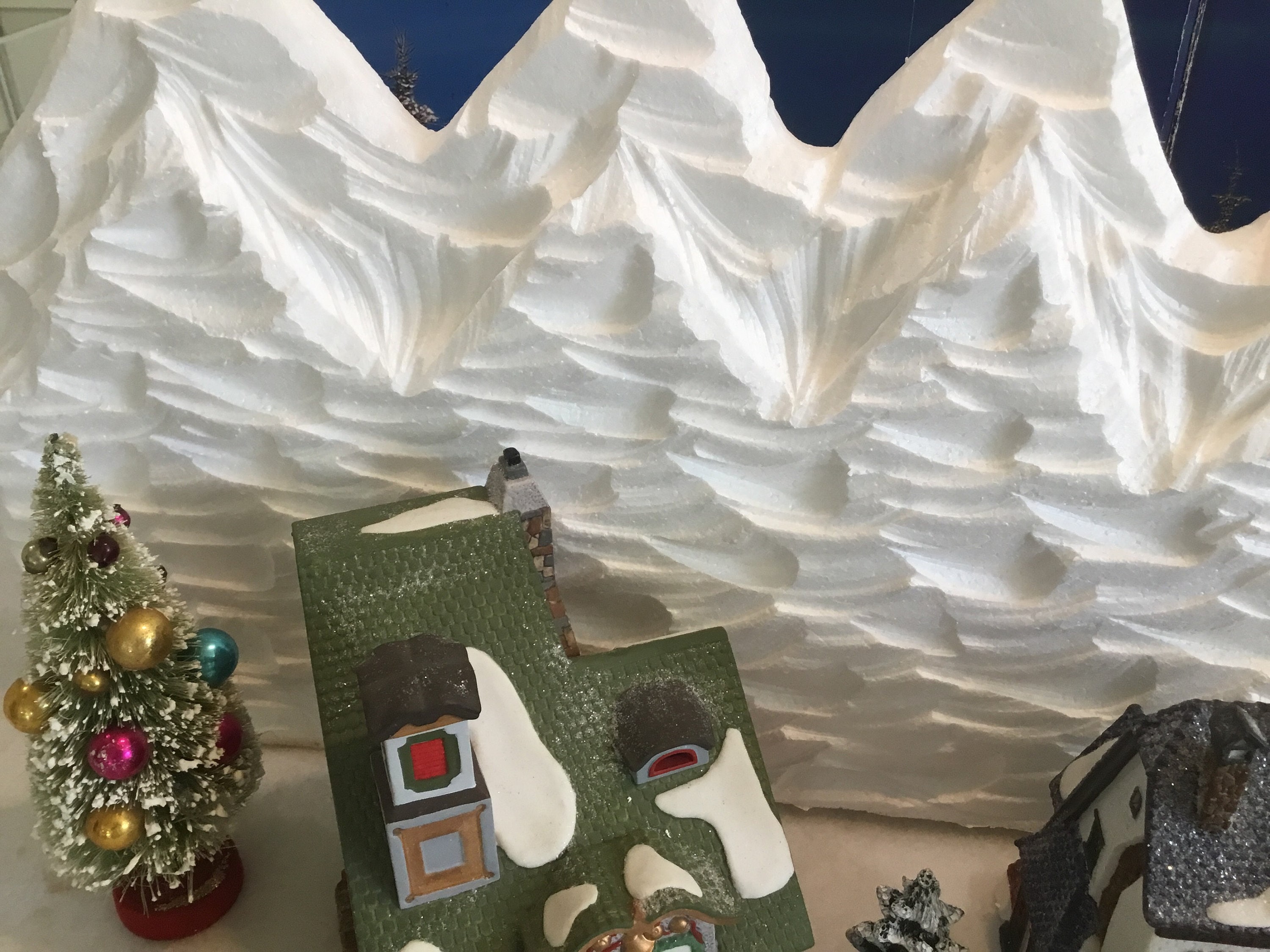 Christmas Village Display Mountain Backdrop for Lemax, Dept 56christmas ...