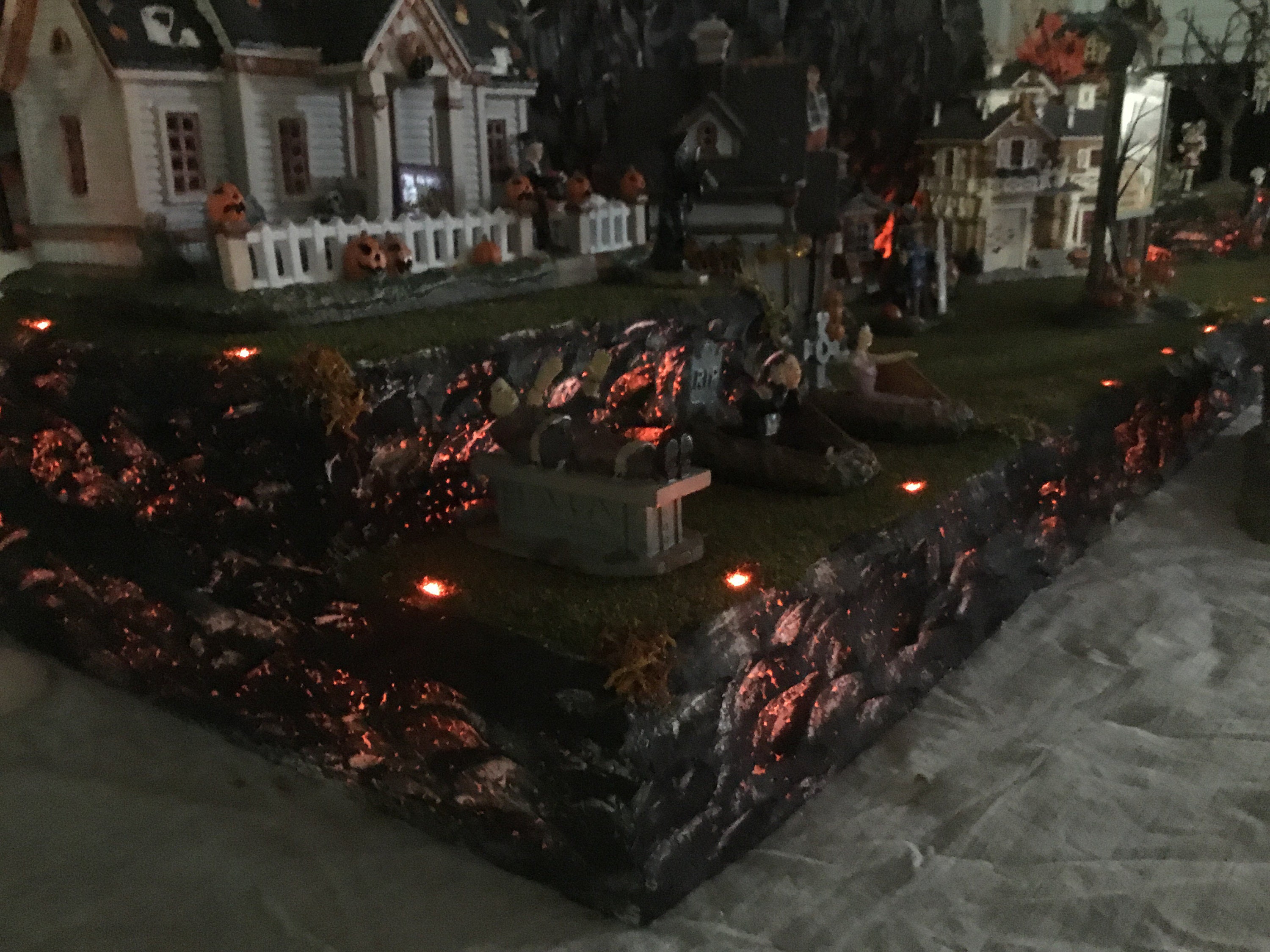 Halloween Village Display Platform for Spooky Town Lemax Dept56 HUGE 48 ...