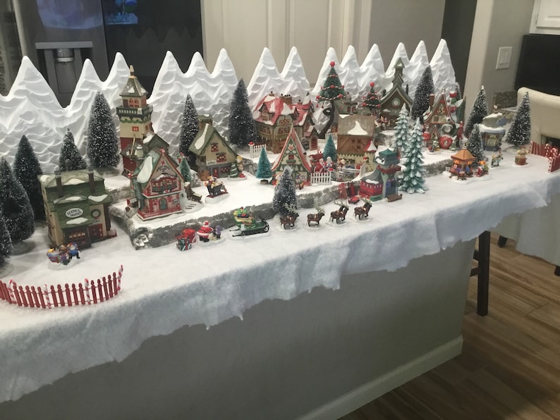 Christmas Village Display Platform Large 4 Feet Long Great Size for ...