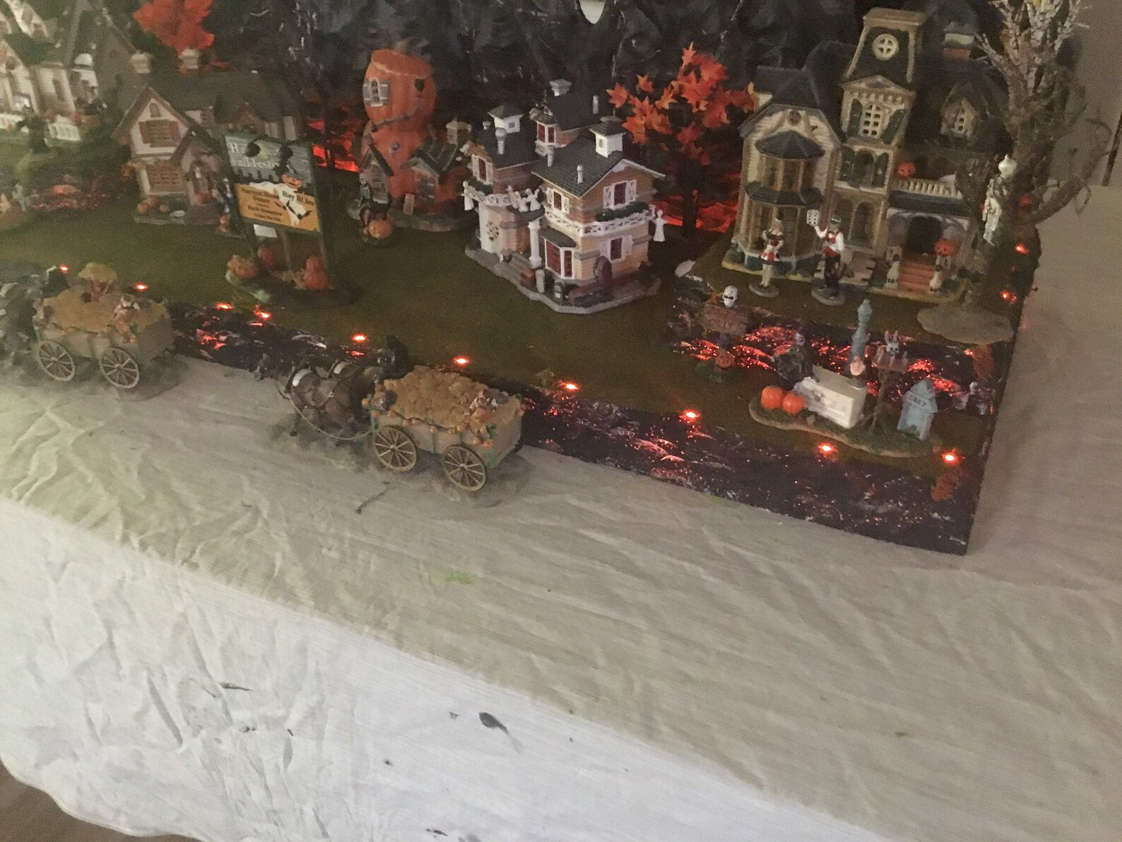 Halloween Village Display Platform for Spooky Town Lemax Dept56 HUGE 48 ...
