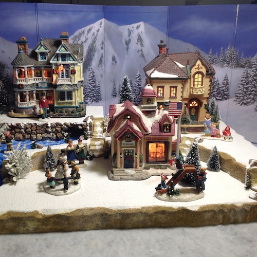 Christmas Village Display Mountain Backdrop for Lemax Dept56 | Etsy