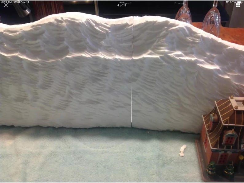 Christmas Village Display Mountain Backdrop 54x14 Inches for Lemax ...