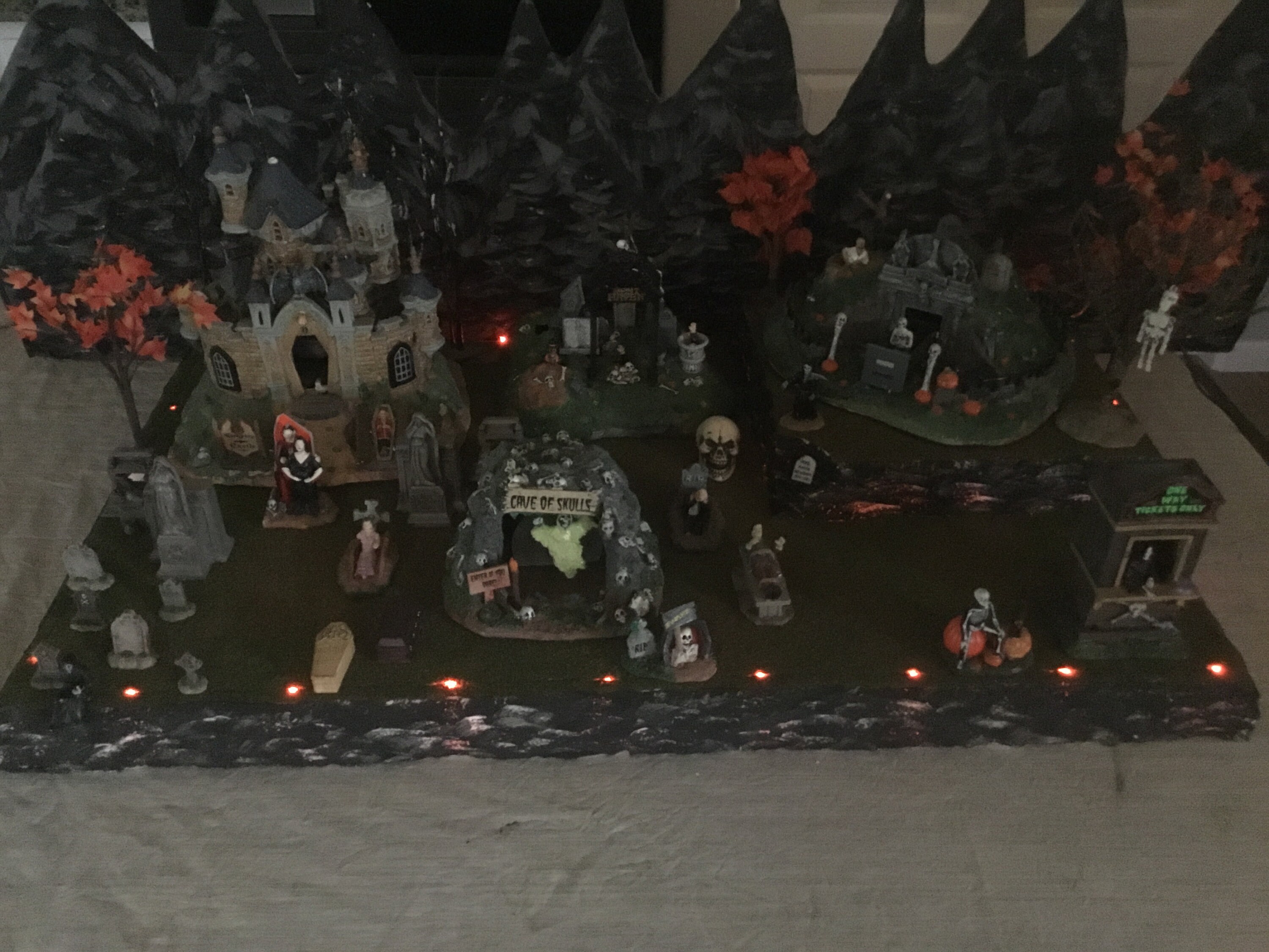 Halloween Village Display Platform With Build in Led Lights for Lemax ...