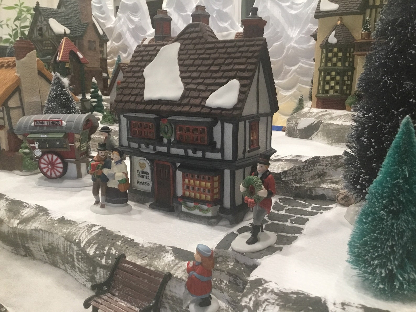 Christmas Village Display Platform With Creek and Pond ; Great for ...