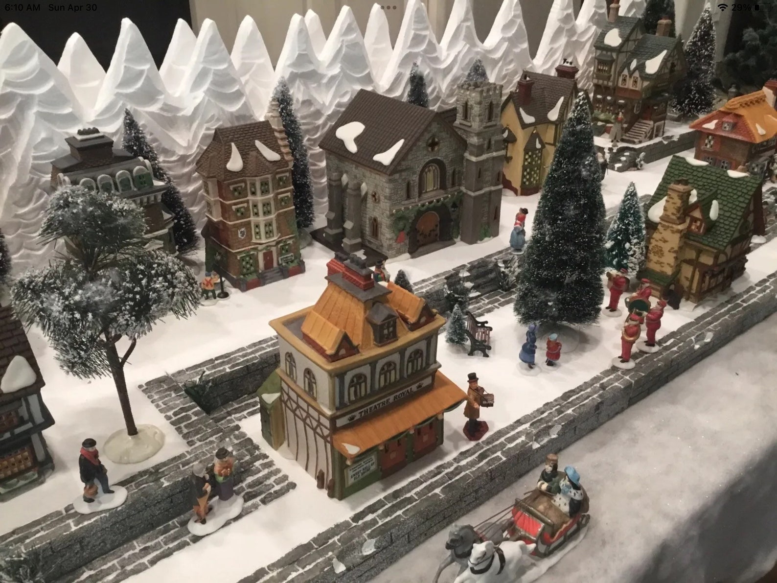 Christmas Village Display Platform HUGE 5 Feet Long , for Lemax Dept 56 ...