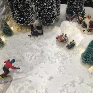 Christmas Village Display Platform W/ski Slope Sled Hill and - Etsy