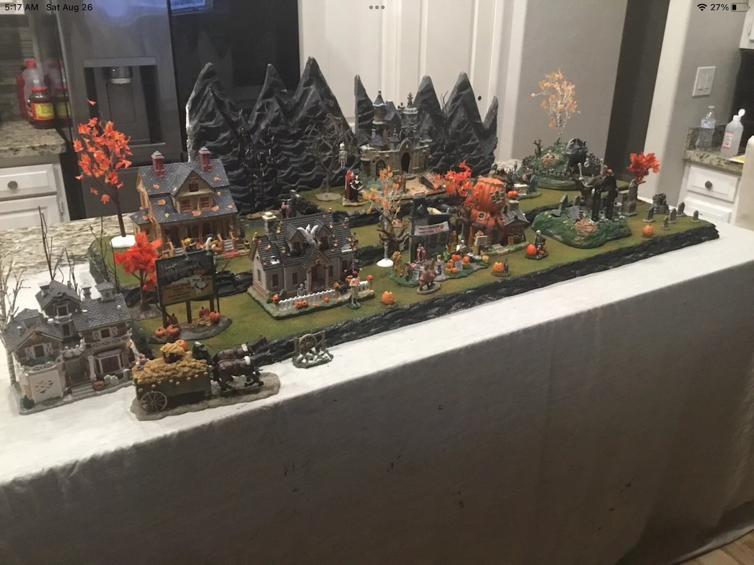 Halloween Village Display Platform for Lemax Spooky Town and Dept 56 ...