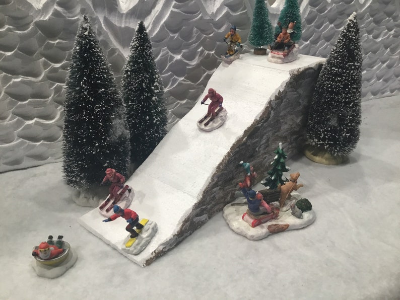 Christmas Village Display Ski Slope for Lemax Dept 56 Dickens North ...