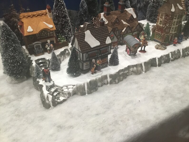 Christmas Village Display Platform Fits Lemax Dept 56 Dickens Snow ...