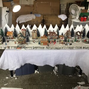 Christmas Village Display Platform HUGE Size 80 Inches Wide Fits Well ...