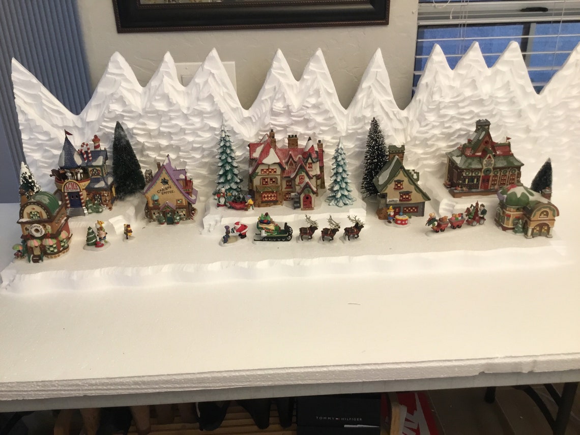 Christmas Village Display Platform Large 4 Feet Long Great - Etsy