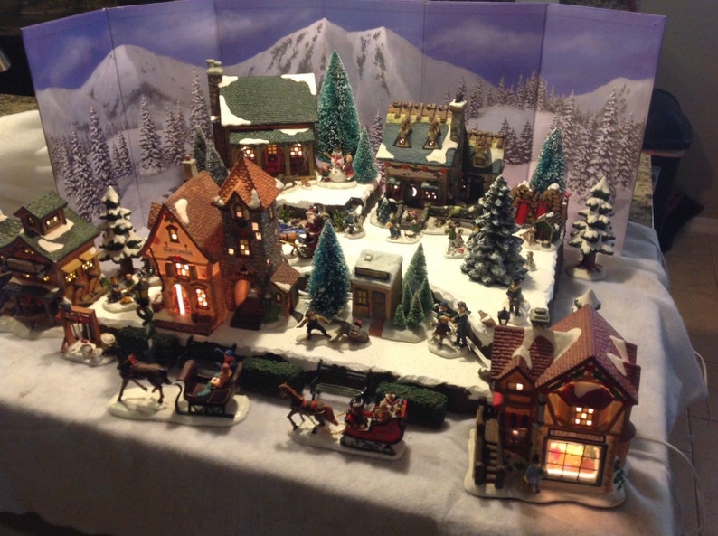 Christmas Village Display Platform Fits Lemax Dept 56 Dickens New ...