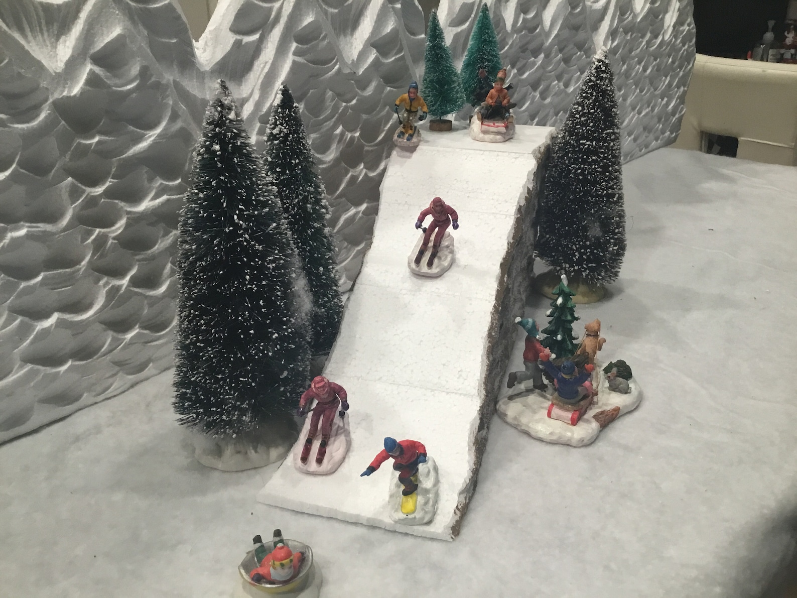 Christmas Village Display Ski Slope for Lemax Dept 56 Dickens North ...