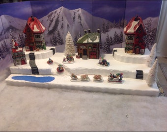 Igloo North Pole Platform for Christmas Village Display Stand alpine ...