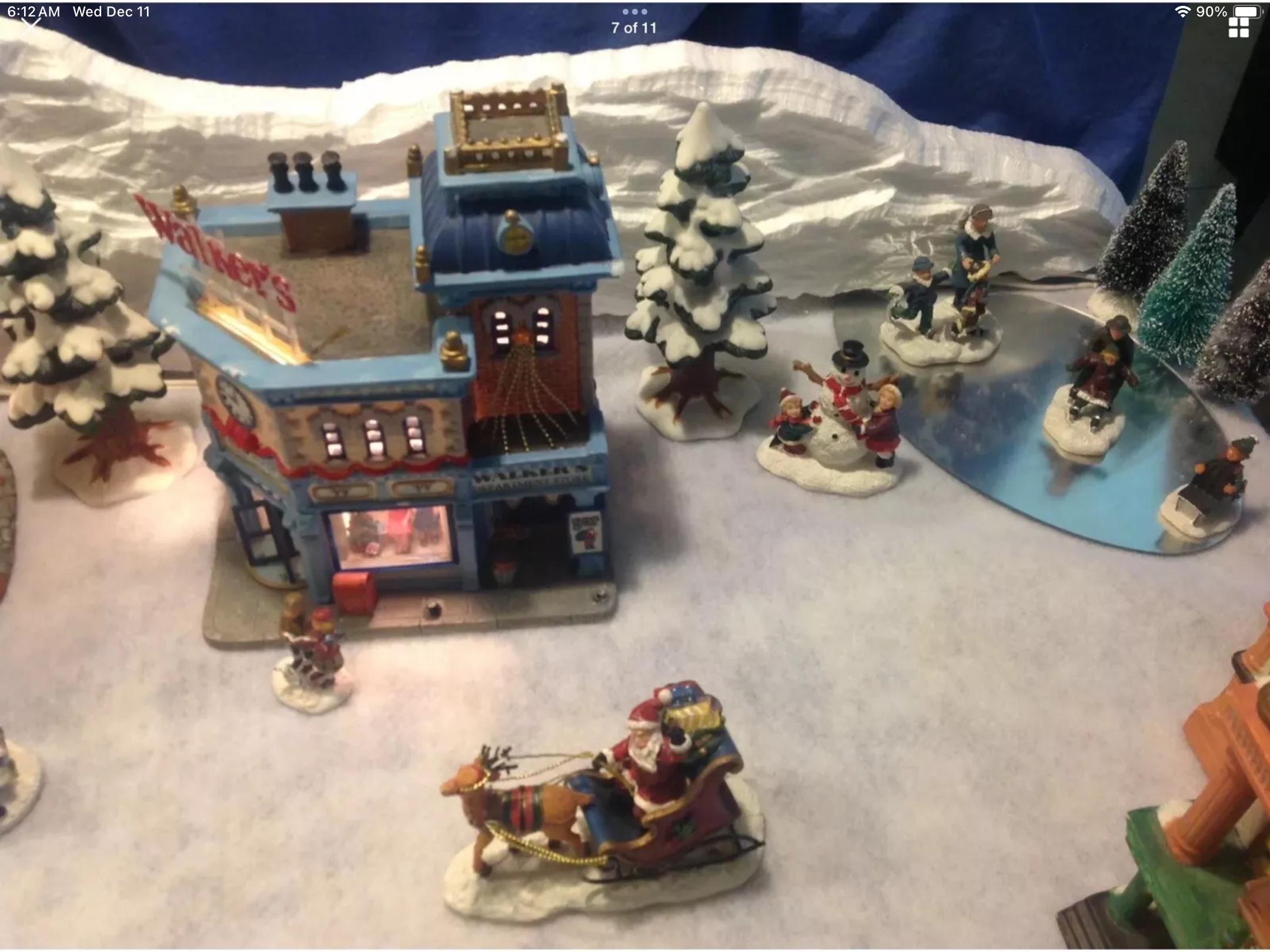 Christmas Village Display Mountain Backdrop 54x14 Inches for Lemax ...
