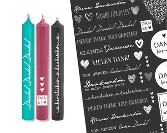 Kerzen Sprüche DANKE Sprüche zum Verschenken DIN A4 - Etsy.de