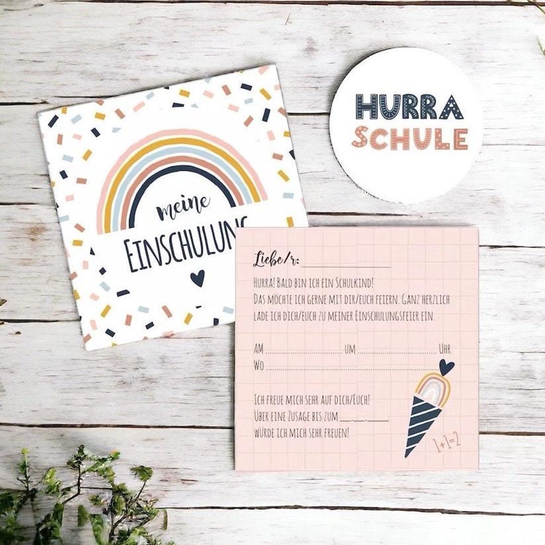 Invitation Cards for the First Day of School – Finally a Schoolchild ...