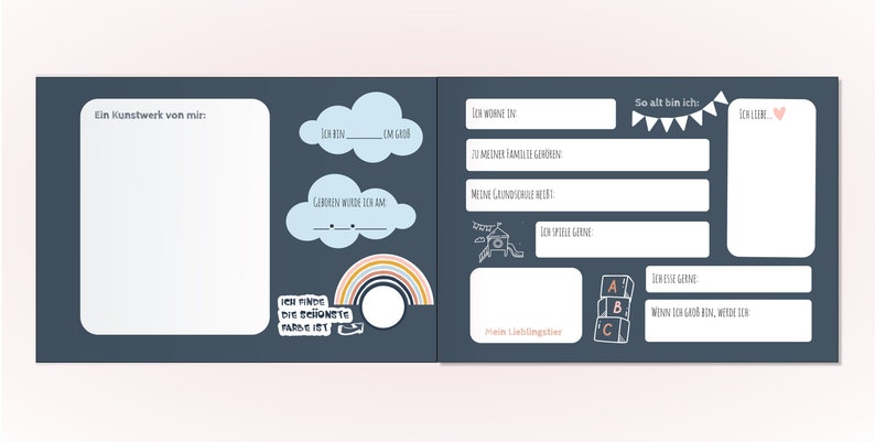 School Enrollment Book "my First Day of School" – Entry Book for the ...