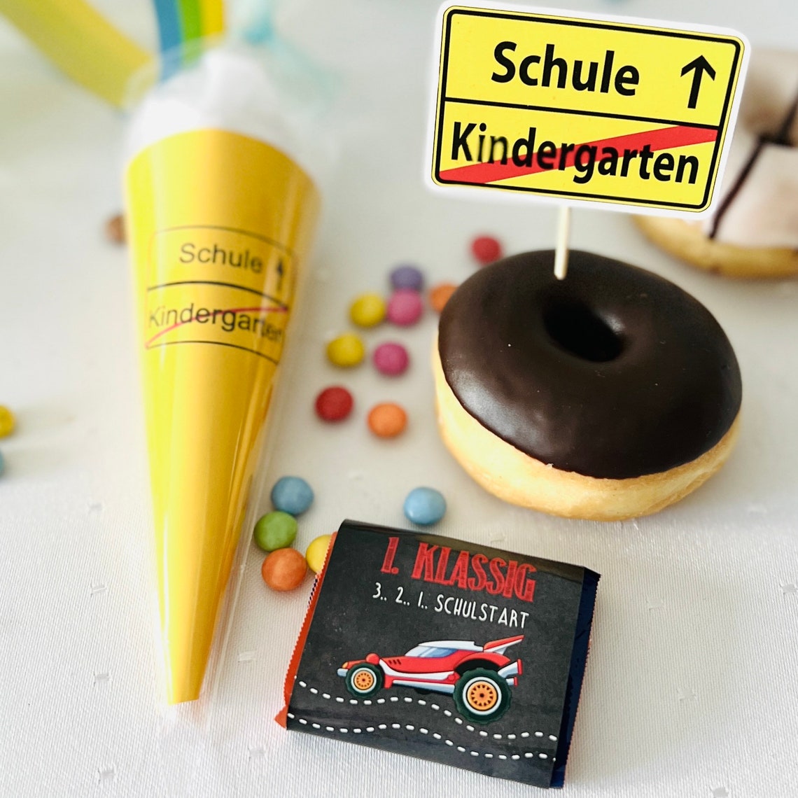 School Enrollment Party Decoration Chocolate Bands, Racing Car School ...