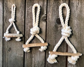 Elk Antler Base & Rope Dog Toy - Etsy