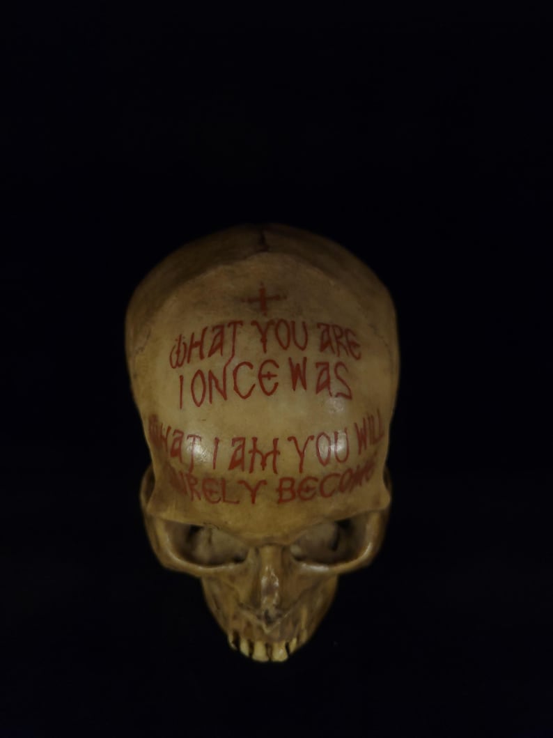 Memento Mori Skull - Catholic Devotional Skull - Monastic Decor - Etsy