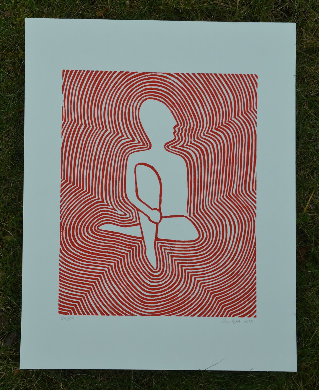 Silhouette of a Man Linocut Print - Etsy