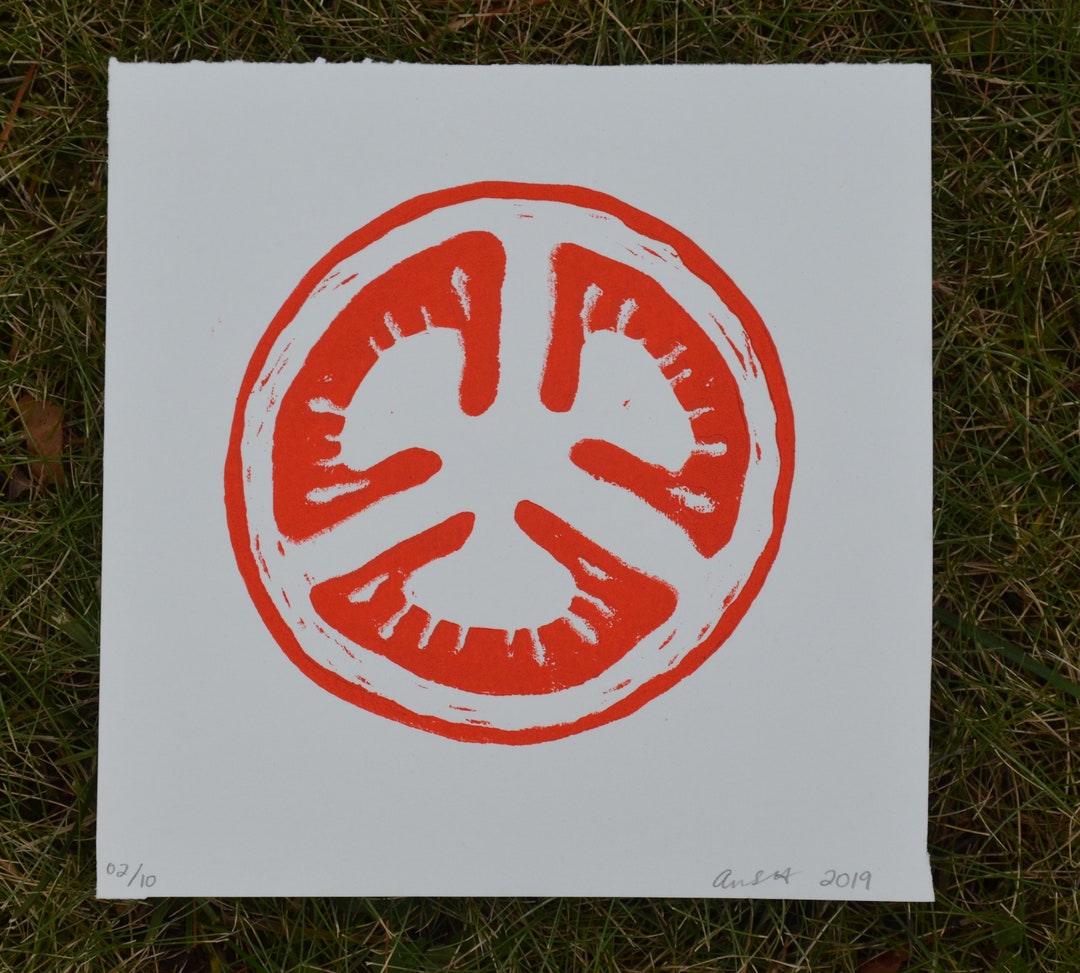 Tomato Cross-section Linocut Print - Etsy
