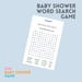 Baby Shower Word Search Game | Printable PDF | Print at Home | Includes ...