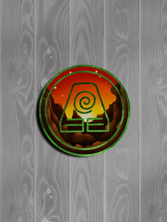 ATLA Symbol Stickers Waterproof Stickers Fire Nation Earth | Etsy