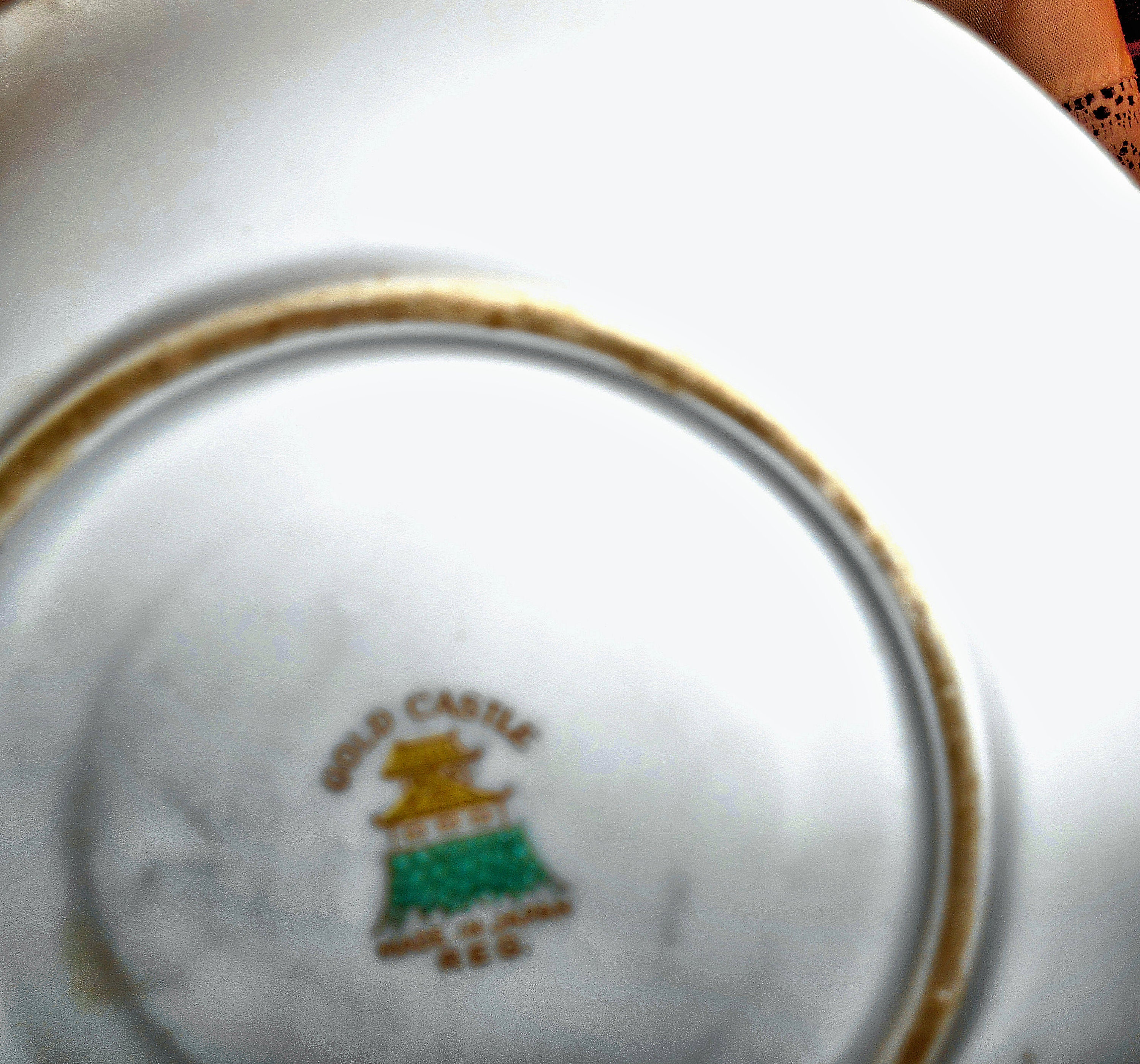 Two Gold Castle China Demitasse Cups and Saucers ...japan..collectors ...