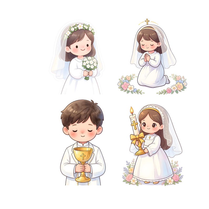 First Holy Communion Watercolor Clip Art Bundle (digital Download ...
