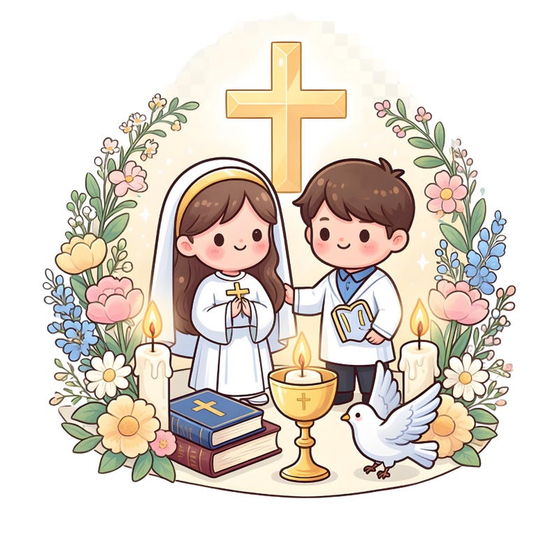 First Holy Communion Watercolor Clip Art Bundle (digital Download ...