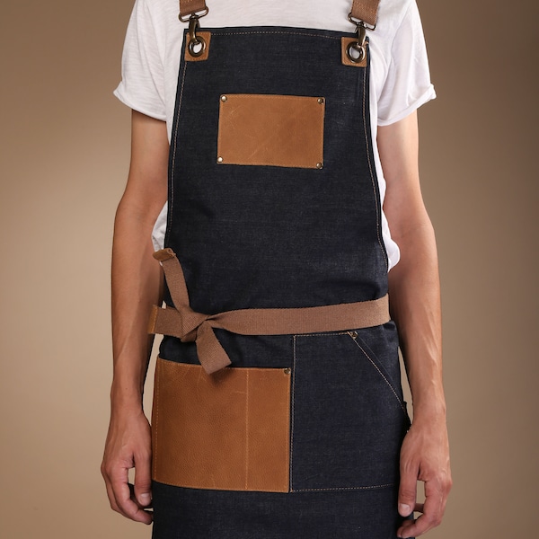 Denim Apron Etsy