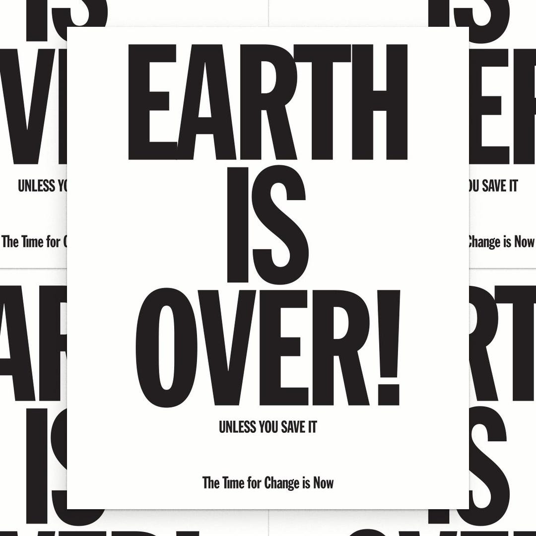 Earth is Over Handbill Screenprint - Etsy