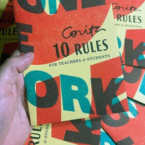 10 Rules for Teachers and Students Zine - Etsy