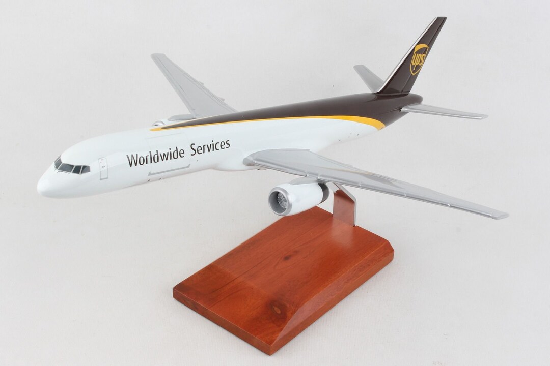 Boeing 757 UPS United Parcel Service Cargo Aircraft Hand Carved and ...