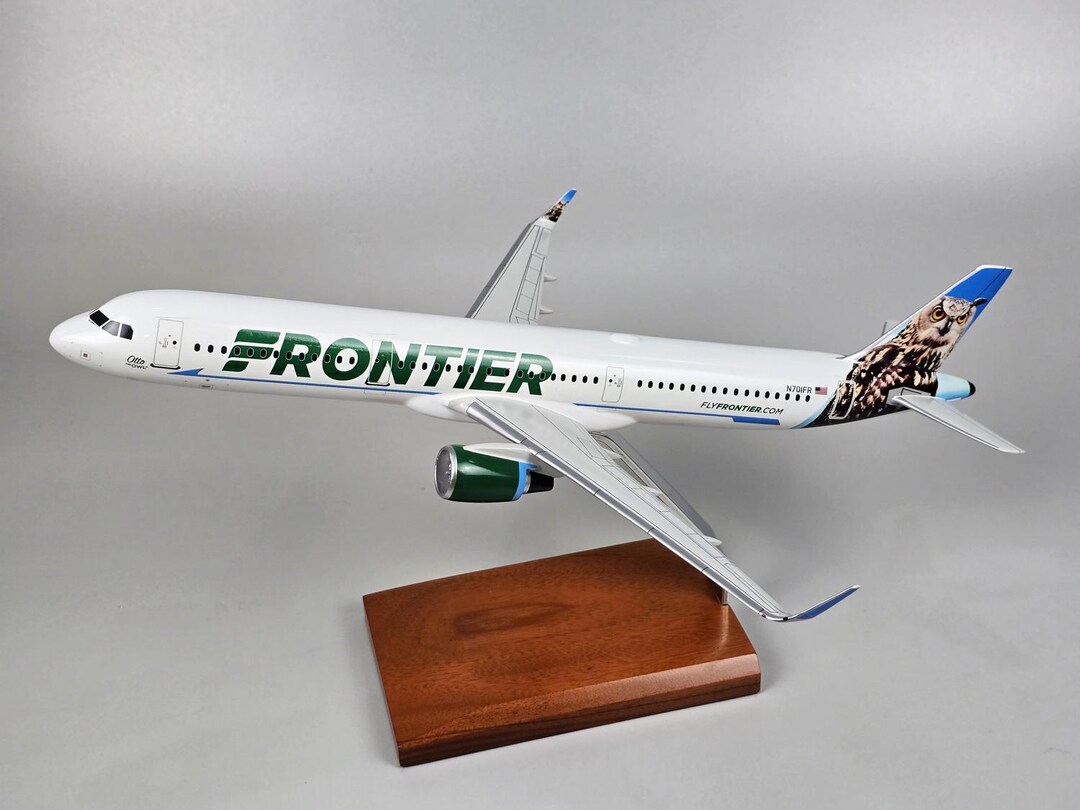 Airbus 321 A321 Frontier Airlines "otto the Owl" Livery Airplane Model ...