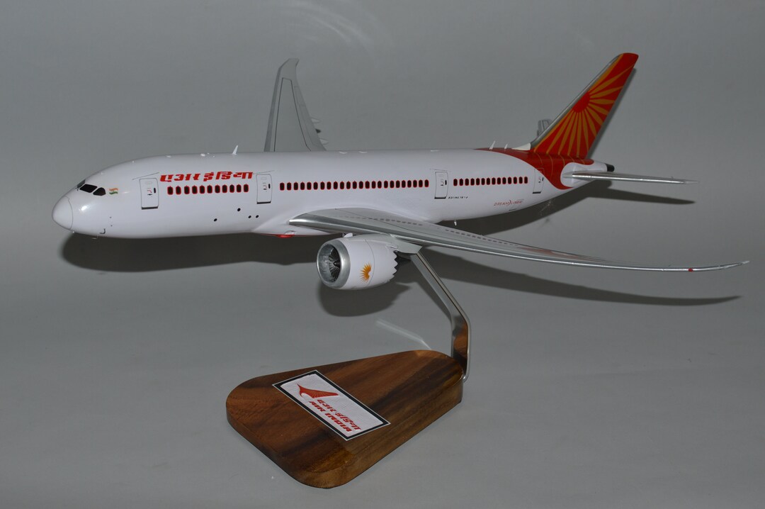 Boeing 787 Dreamliner Air India Airplane Model Hand Carved Mahogany ...
