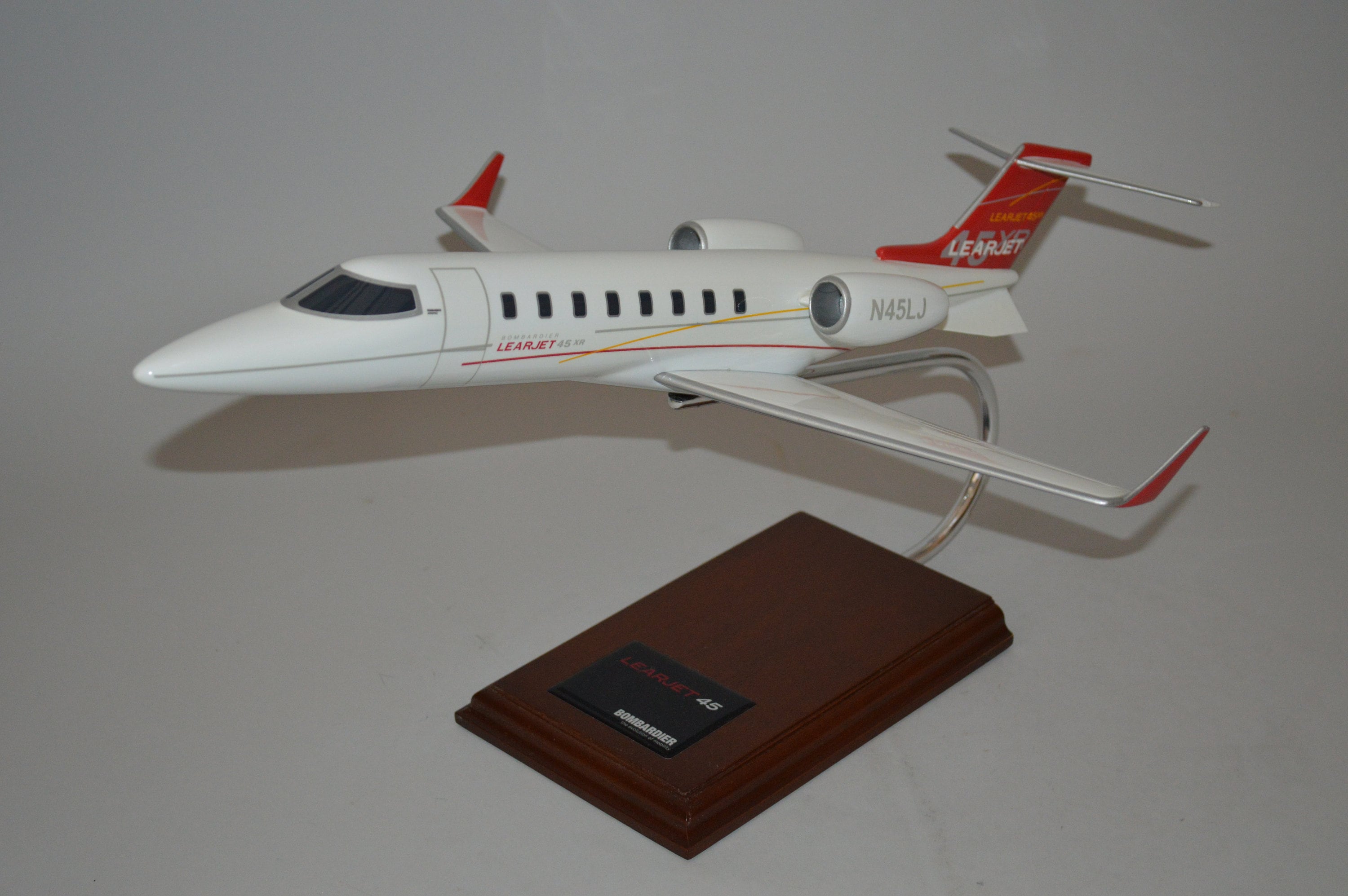 Learjet 45 Bombardier Gates Model Hand Carved Mahogany Wood Replica ...