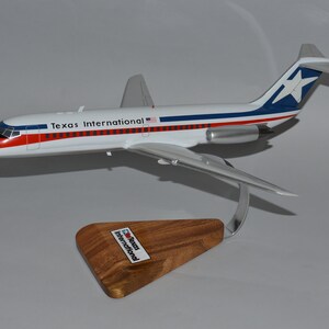 Douglas DC-9 Texas International Airlines Airplane Model Hand Carved ...