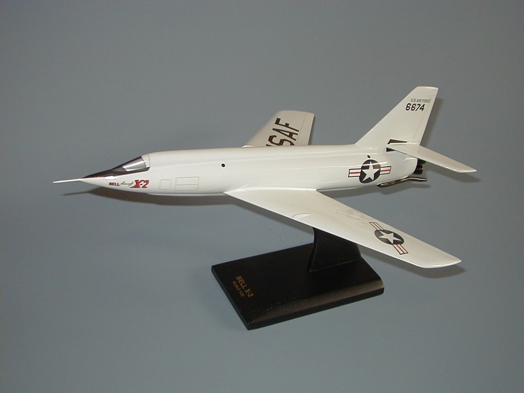 Bell X-2 Starbuster NASA USAF Test Airplane Model Hand Carved Mahogany ...