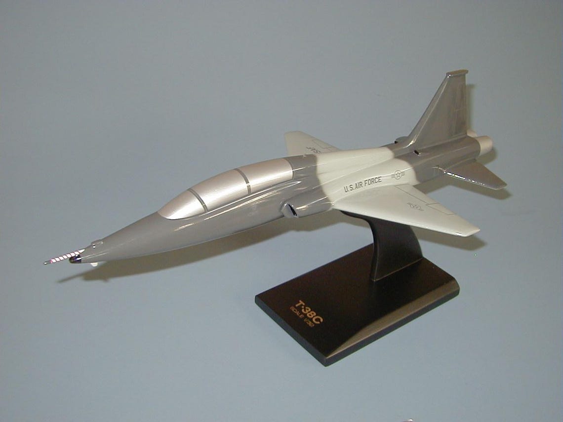Northrop T-38 T-38C Talon USAF Trainer Aircraft Hand Carved and Painted ...