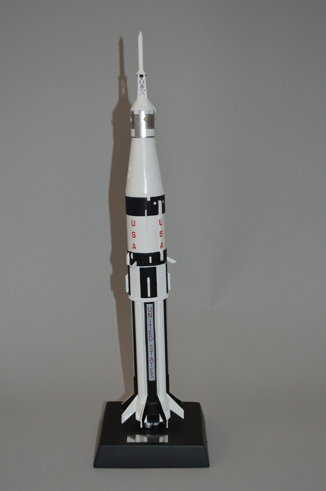Saturn 1B NASA Rocket 1/144 Scale Model Hand Carved Mahogany Wood ...